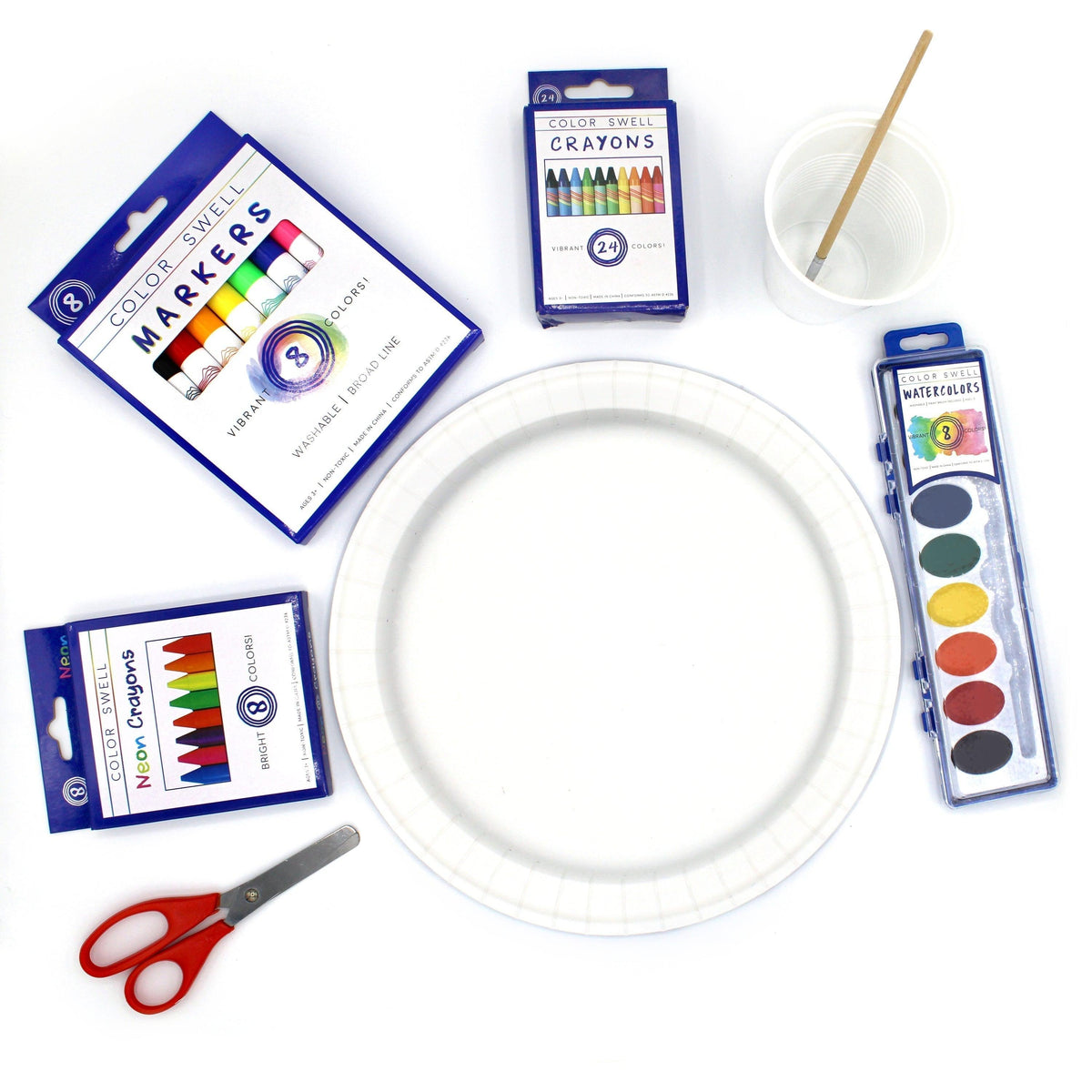 Color Swell -Art Project about Paper Plate Masks with oil crayons and ...